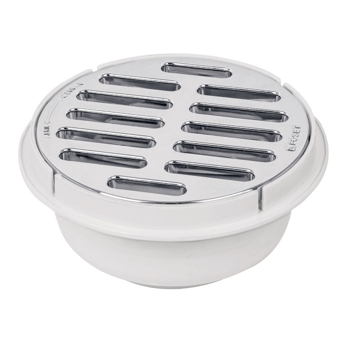 Coladera universal de polipropileno 5" rejilla cromada Código: 49616 ...